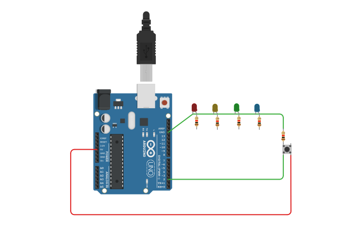 Circuit design Switch button | Tinkercad
