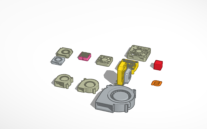 3D design FAN mockups - Tinkercad