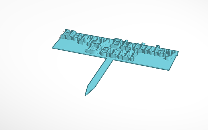3D design Birthday - Tinkercad