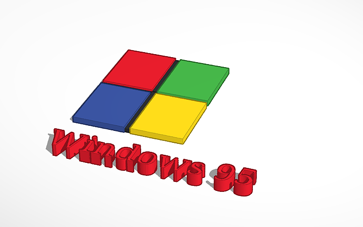 3D design Windows 95 - Tinkercad