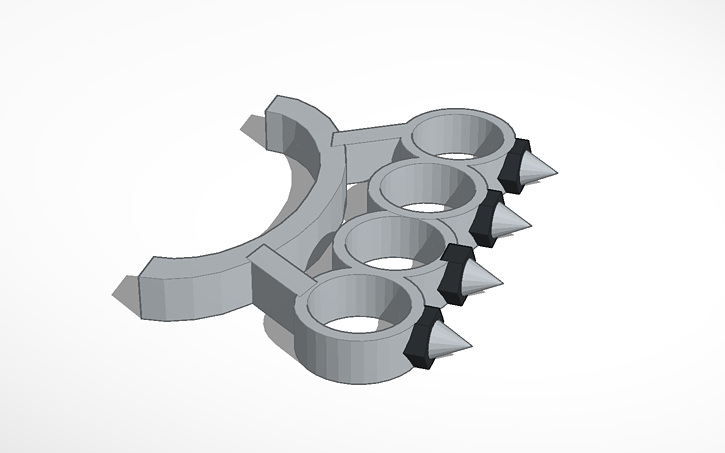 3D design Knuckle Duster - Tinkercad
