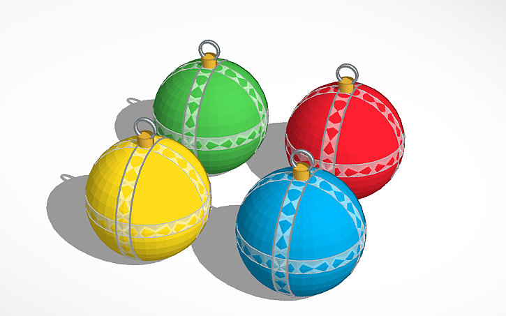 3D design A Christmas ornaments - Tinkercad