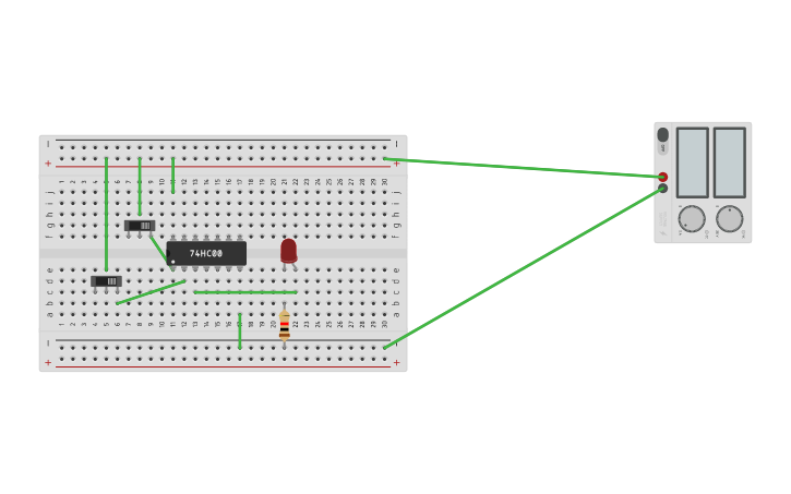 Circuit Design Nand Gate Tinkercad
