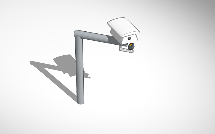 3D design CCTV CAM with RADAR SENSOR - Tinkercad