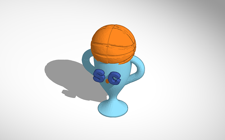 3D design Basketball Trophy - Tinkercad