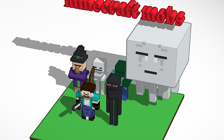 3D design Minecraft mobs #minecraft - Tinkercad