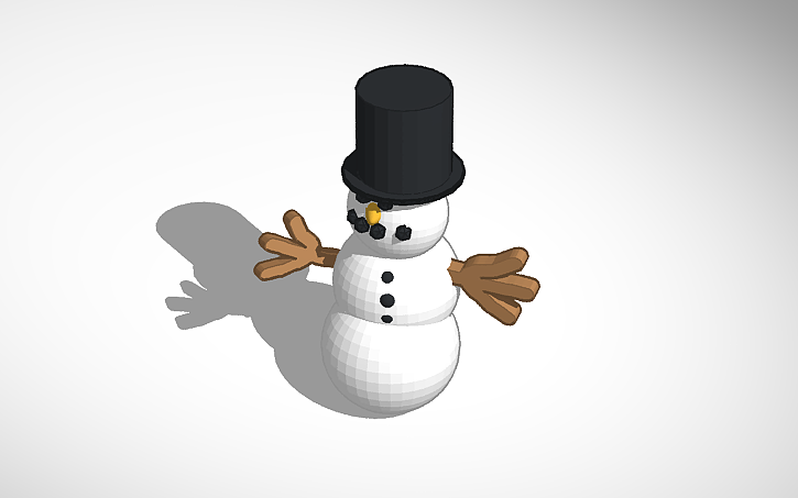 3D design snowman | Tinkercad