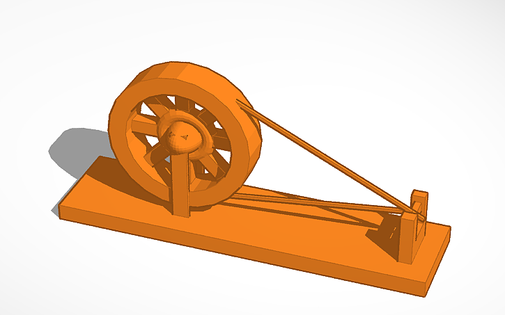 3D design Charkha - Tinkercad