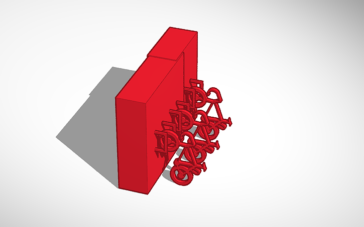 3D design bike rake - Tinkercad