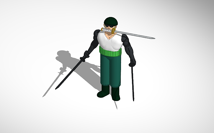 3D design zoro with haki - Tinkercad