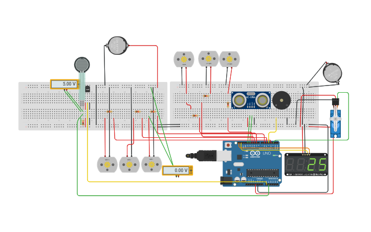 Circuit design AUV-Arduino - Tinkercad