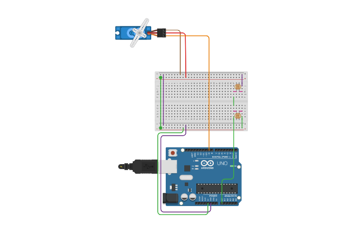 Circuit Design Solar Tracker Tinkercad