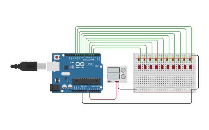 Circuit design 11-control-velocidad-led - Tinkercad