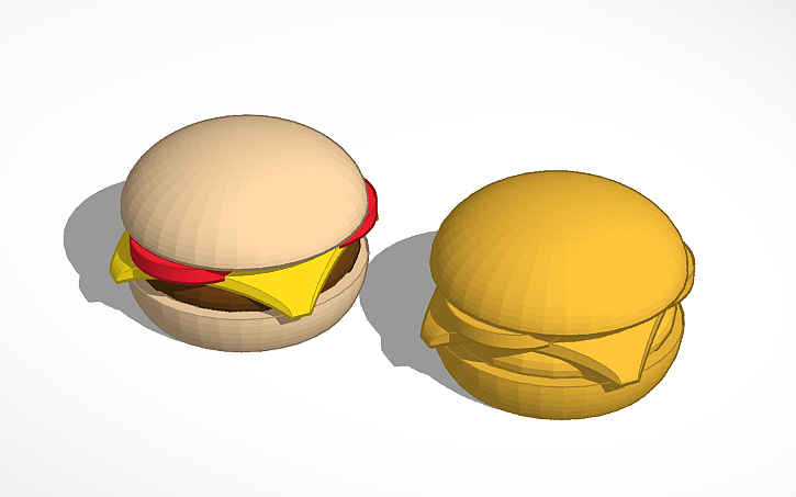 3D design Mini Burger - Tinkercad