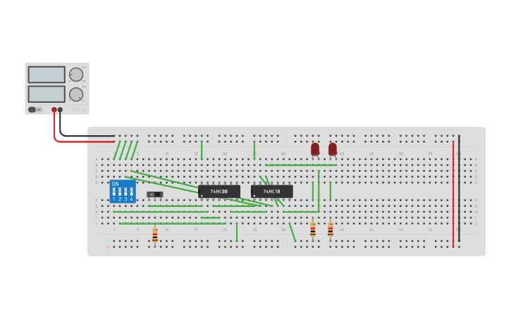 Circuit design SR FLIP FLOP - Tinkercad