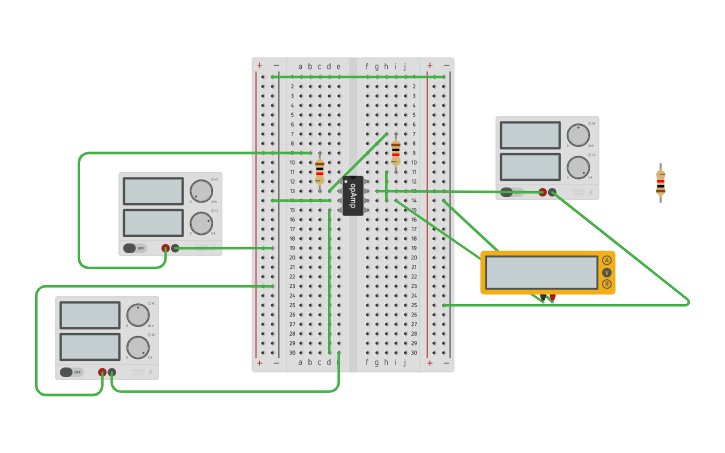 Circuit design OP-AMP INVERTING | Tinkercad