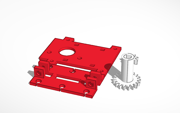 3D design Omnibot shoulder 28BYJ-48 Stepper Mount - Tinkercad