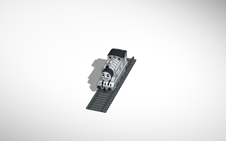 3D design Thomas The Tank Engine black and white | Tinkercad