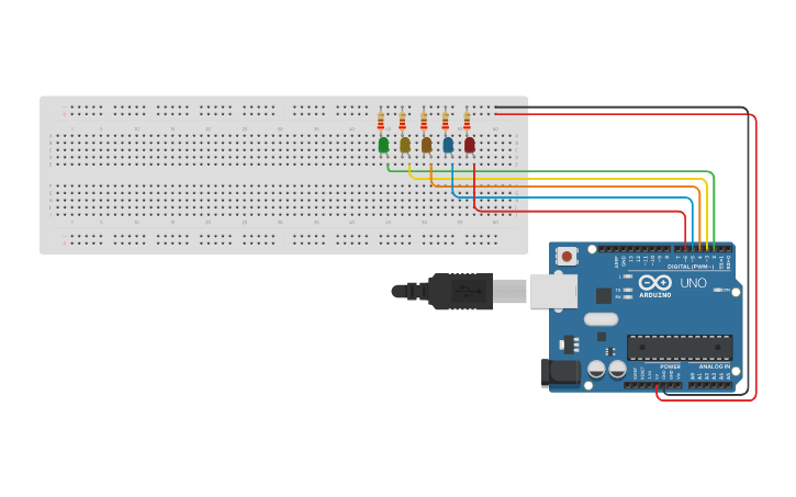 Circuit design laboratory activity five Led blinking | Tinkercad