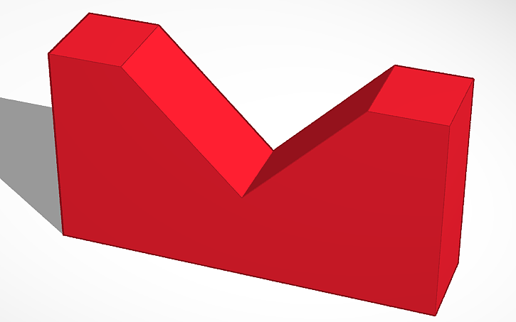 3D design V-block - Tinkercad