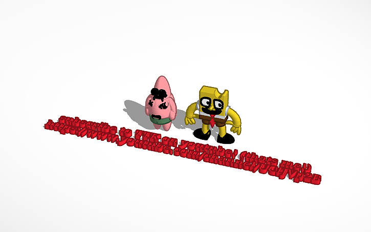 3D design fnf sb parodies models release pack 1 - spongebob sickpants ...