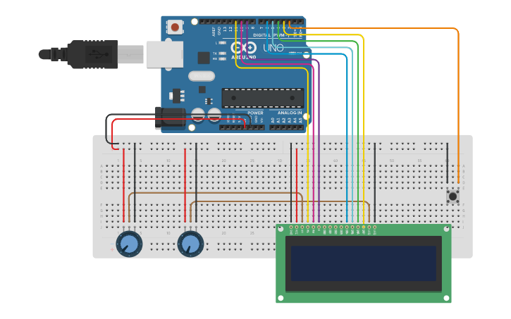 Circuit Design Arduino Lcd Game Tinkercad
