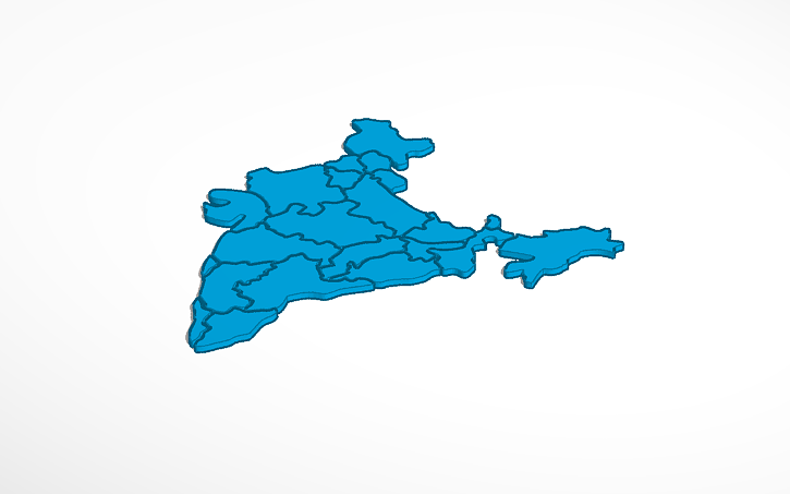 3D design India map - Tinkercad