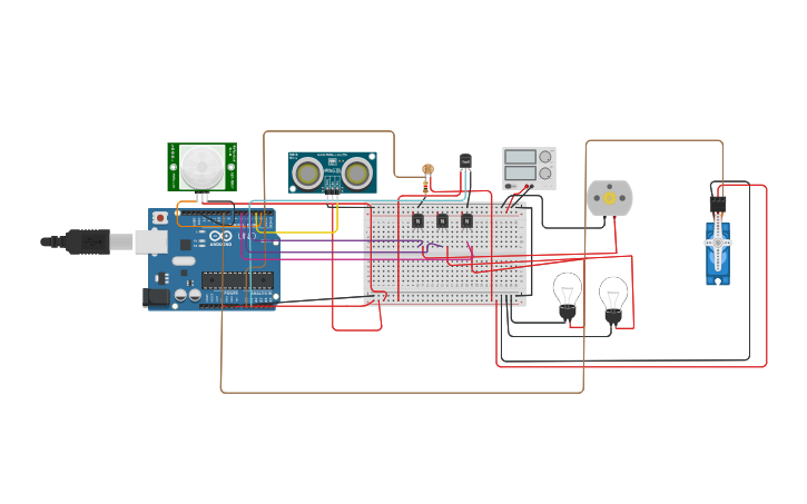 Circuit design Smart Home Energy Management - Tinkercad