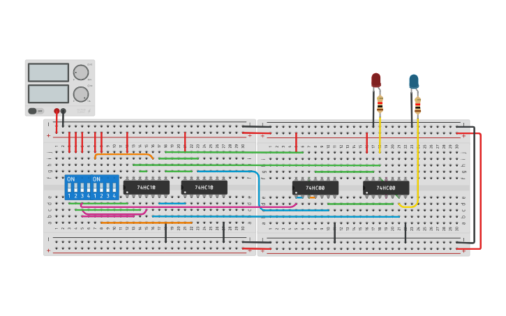 Circuit design Realization of Asynchronous JK-Flip Flop - Tinkercad Circuit design Realization of Asynchronous JK-Flip Flop - Tinkercad