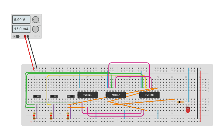 Circuit design Table 4-2 | Tinkercad