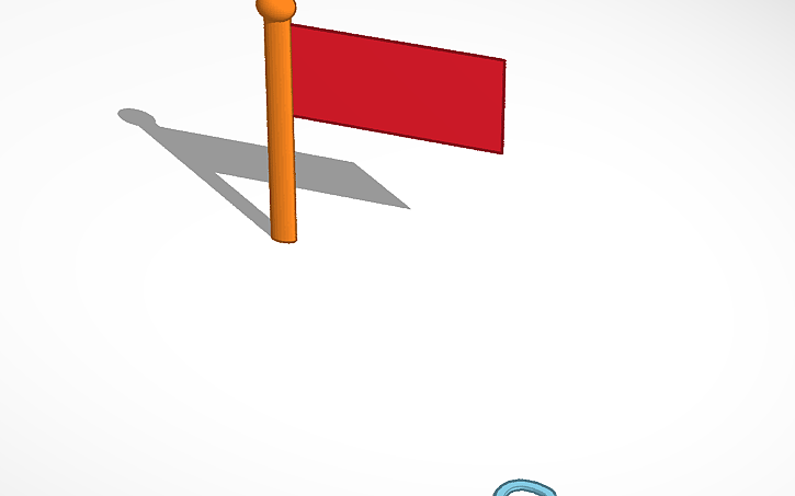 3D design flag - Tinkercad