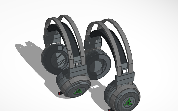 3D design Razer Nari ultimate gaming headset - Tinkercad