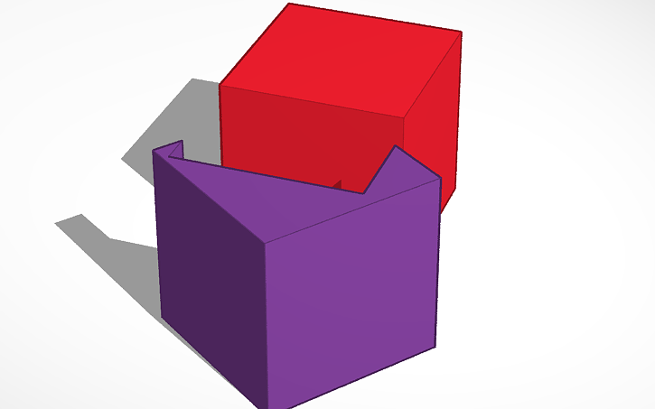 3D design Merged cubes :D - Tinkercad