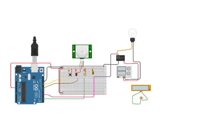 Circuit design Copy of éclairage Automatique | Tinkercad
