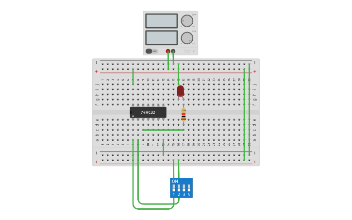 Circuit design Gerbang Logika OR | Tinkercad