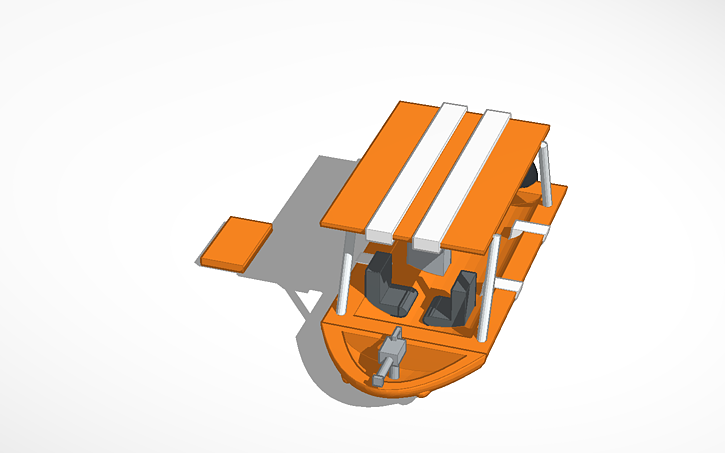 3D design coast guard swamp boat - Tinkercad