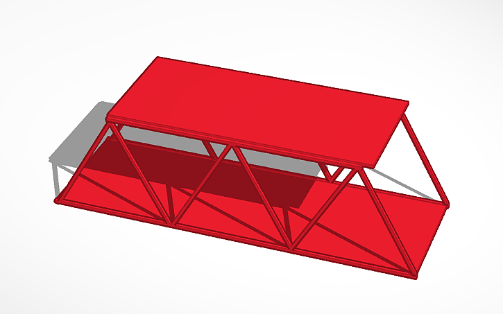 3D design Warren Truss - Tinkercad