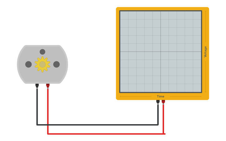 Circuit design DC using Oscilloscope - Tinkercad