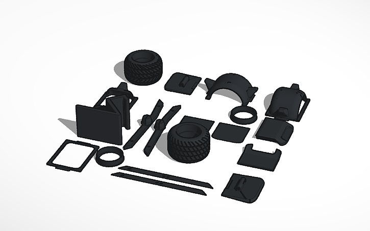 3D design one wheel tech dech - Tinkercad