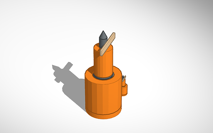 3D design pencil launcher - Tinkercad