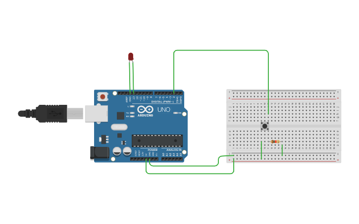 Circuit design ON & OFF Switch without SM - Tinkercad