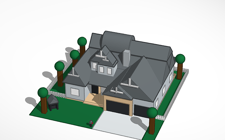 3D design 2.12 Dream House Project - Tinkercad