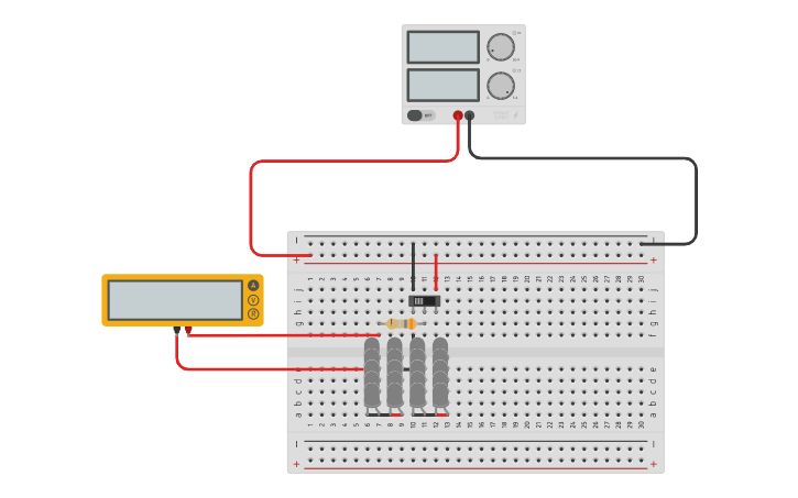 Circuit design LED array - Tinkercad