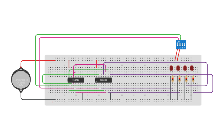 Circuit design Decoder - Tinkercad