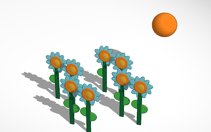 3D design Garden of Flowers - Tinkercad