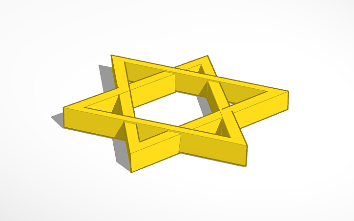 3D design Star of David - Tinkercad
