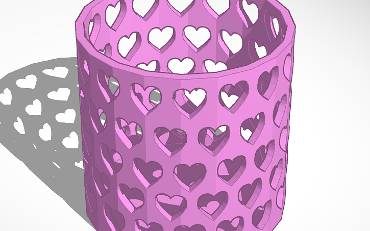 3D design Valentine Cup - Tinkercad
