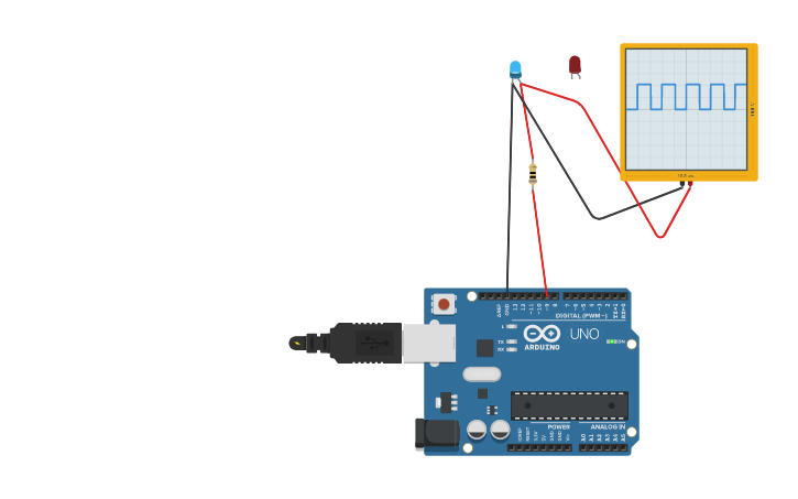 Circuit design Arduino y led - Tinkercad