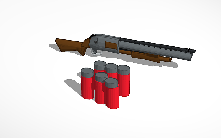 3D design Pump Shotgun - Fortnite - Tinkercad