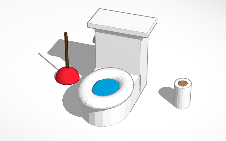 3D design toilet - Tinkercad